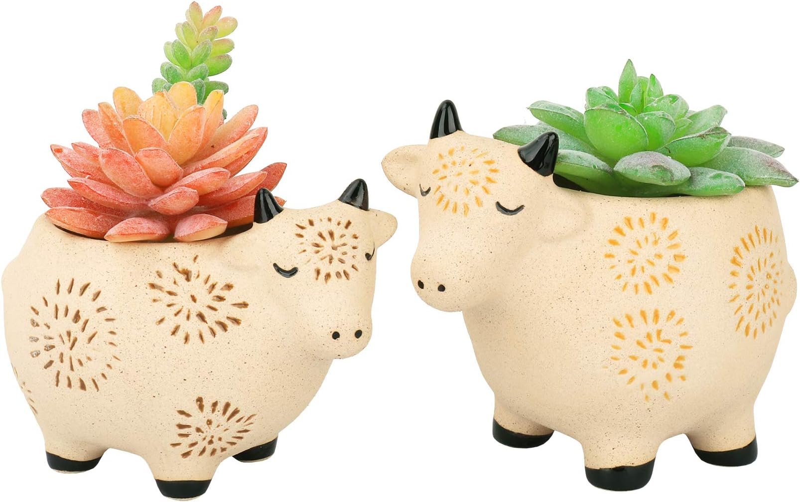 Amazon.com : Highland Cow Planter Plant Pot - Resin Flowers Pots, Funny ...
