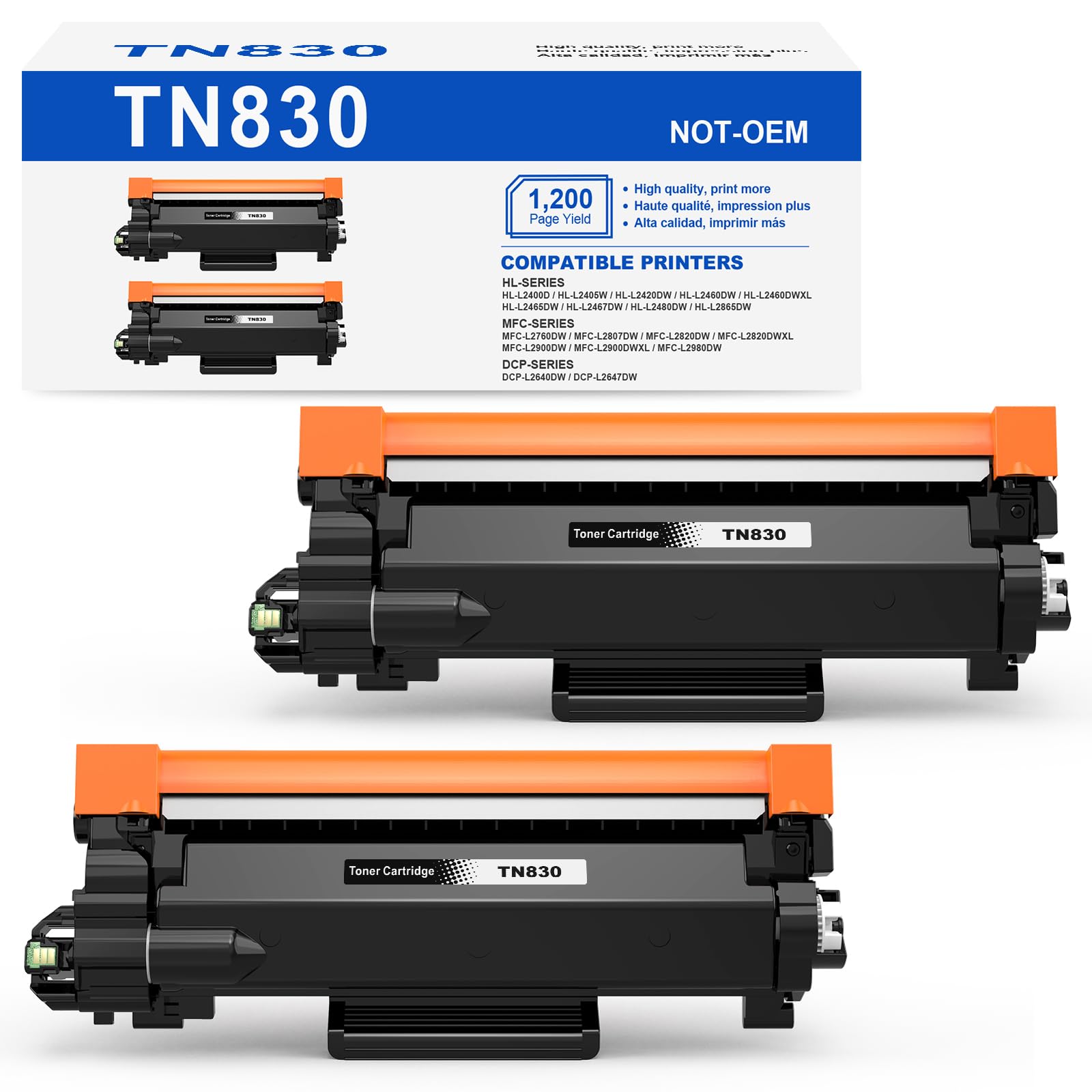 Snapklik.com : TN830 Black Printer Toner Cartridge For Brother TN-830 ...