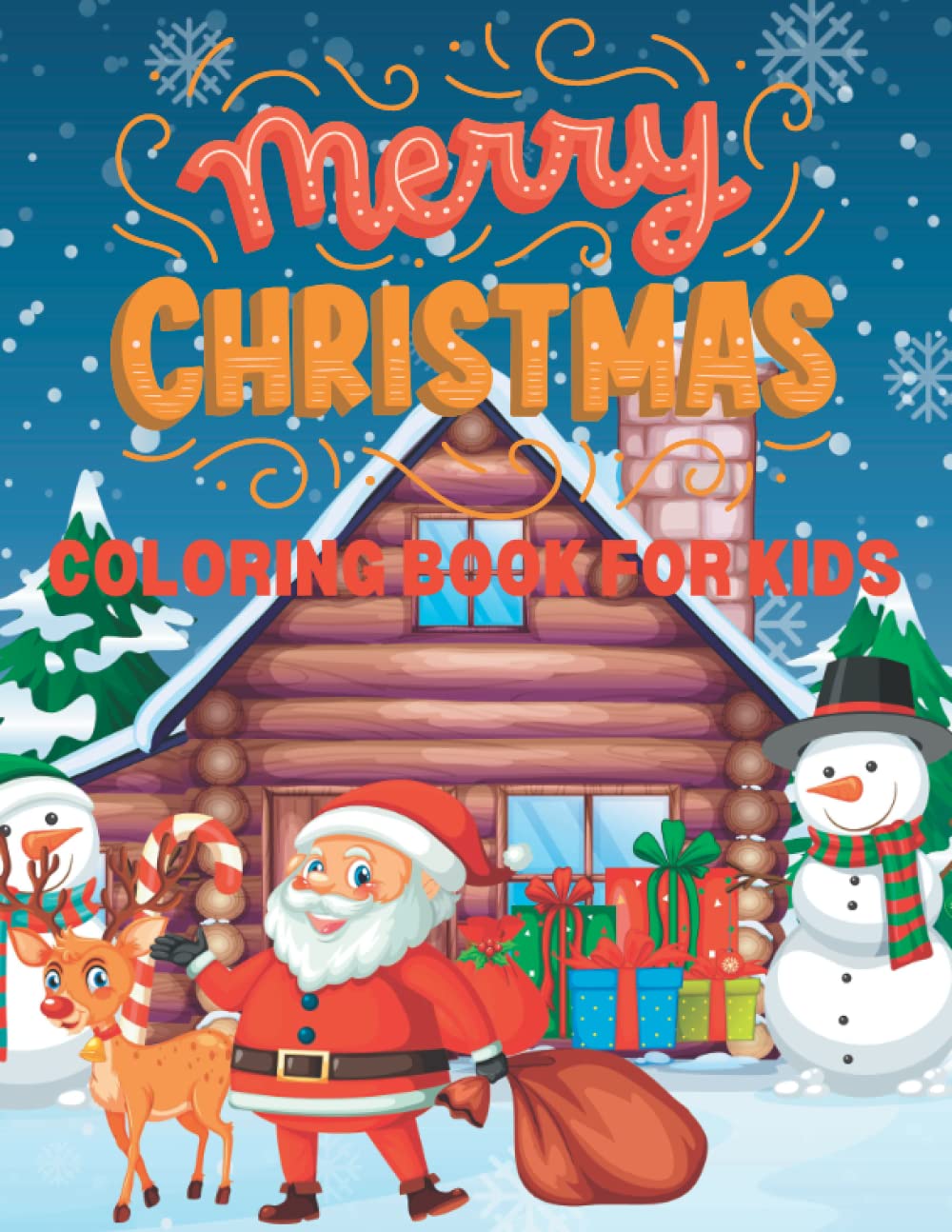 Christmas Coloring Book For Kids: Featuring Almost 70+ Single-Sided ...