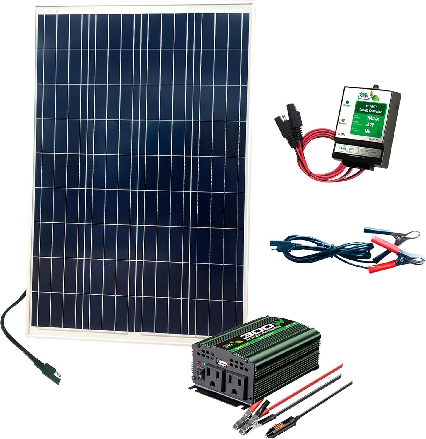 Amazon.com : Nature Power 110 Watt Complete Solar Panel Kit : Patio ...