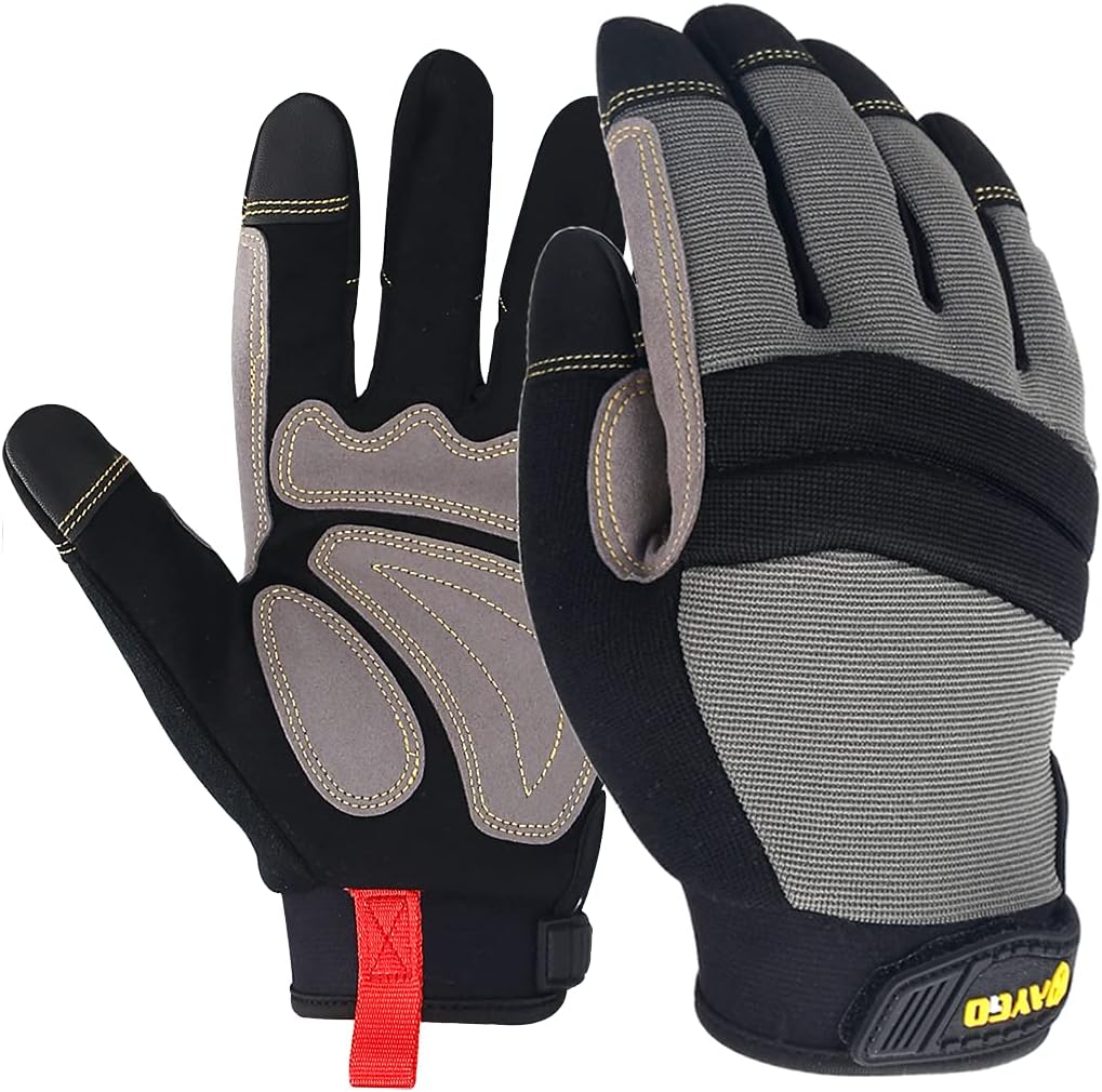 Work Gloves For Men, KAYGO KG125M Mechanics gloves for All Purpose ...