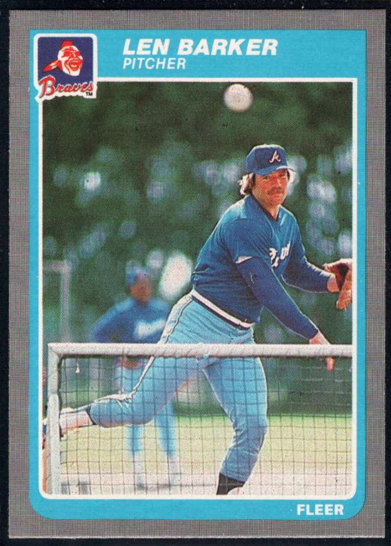 Amazon.com: Baseball MLB 1985 Fleer #318 Len Barker Braves ...