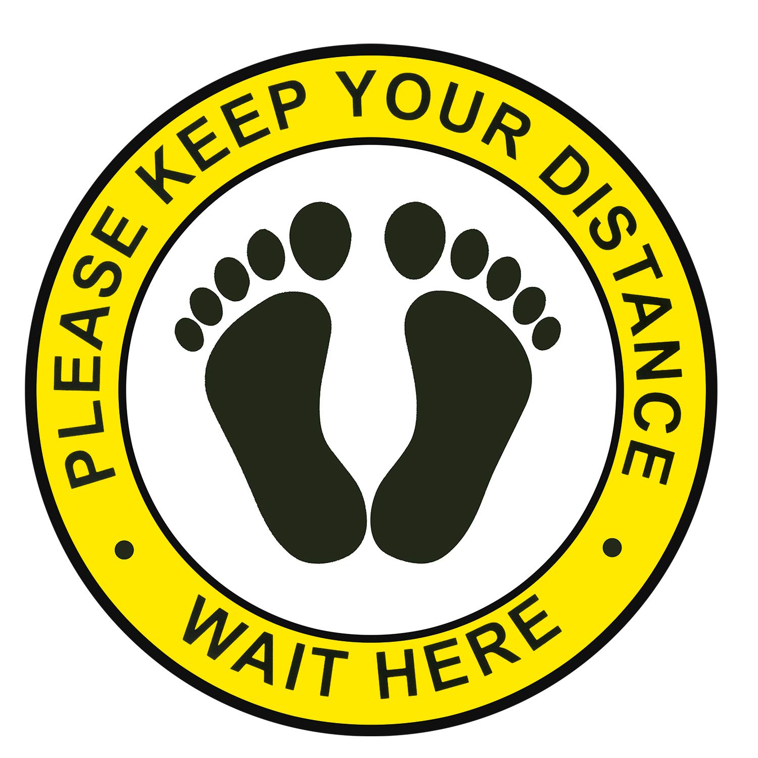 Buy Social Distancing Floor Decals - 12" Round 10 Pack of Safety Floor ...