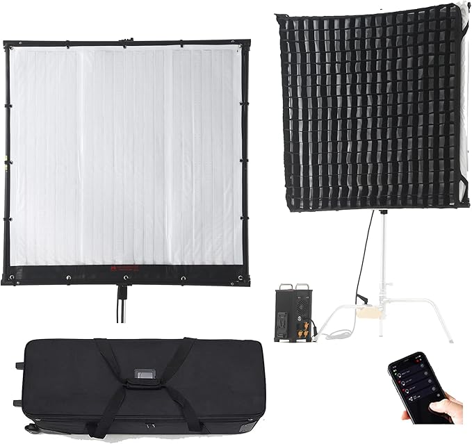 Amazon.com : Falcon Eyes RX-120TDX III 680W 120cm×120cm ROLL-Flex LED ...