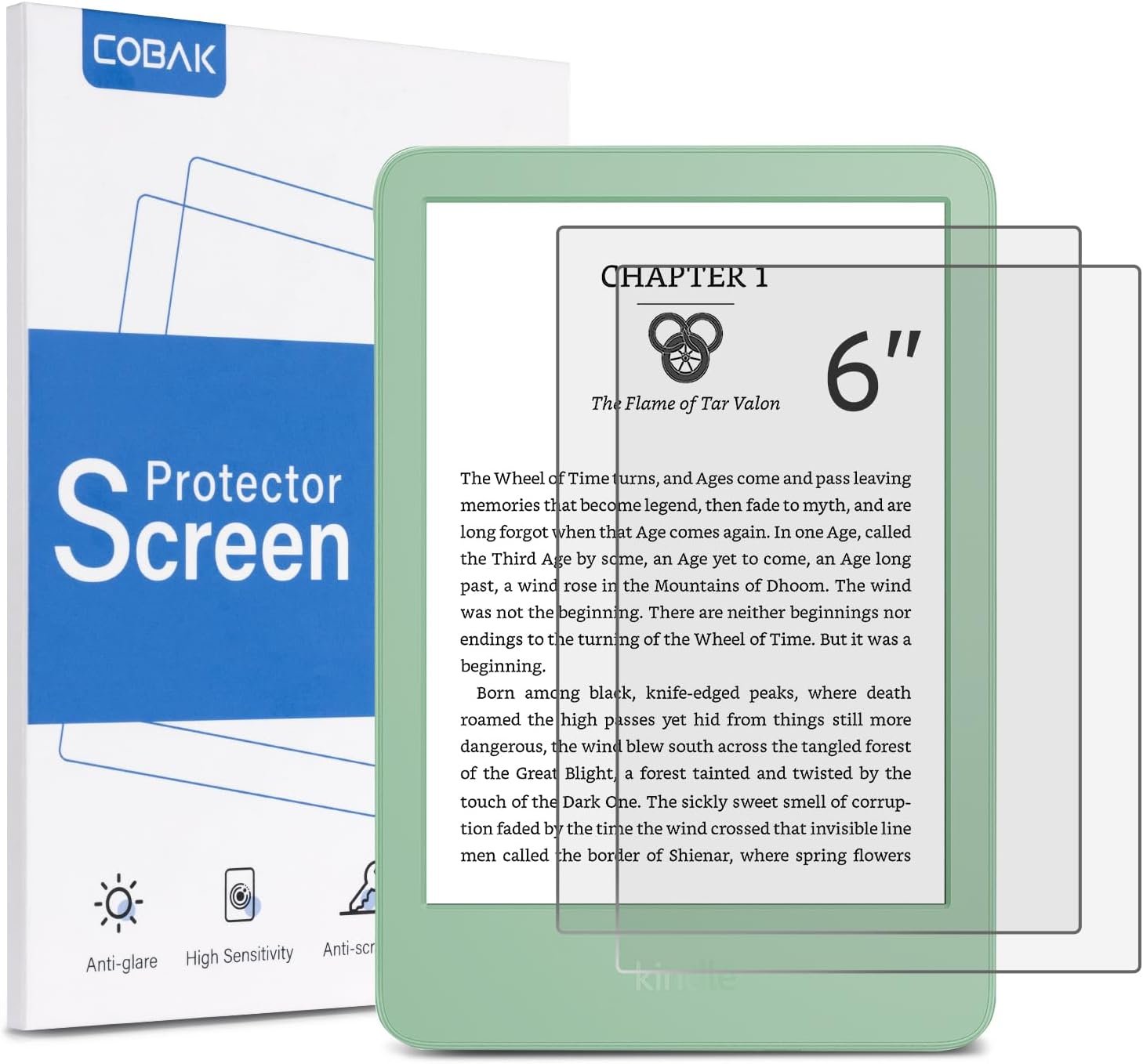 Amazon.com: CoBak 2 Pack Tempered Glass Screen Protector for 7" Kindle ...