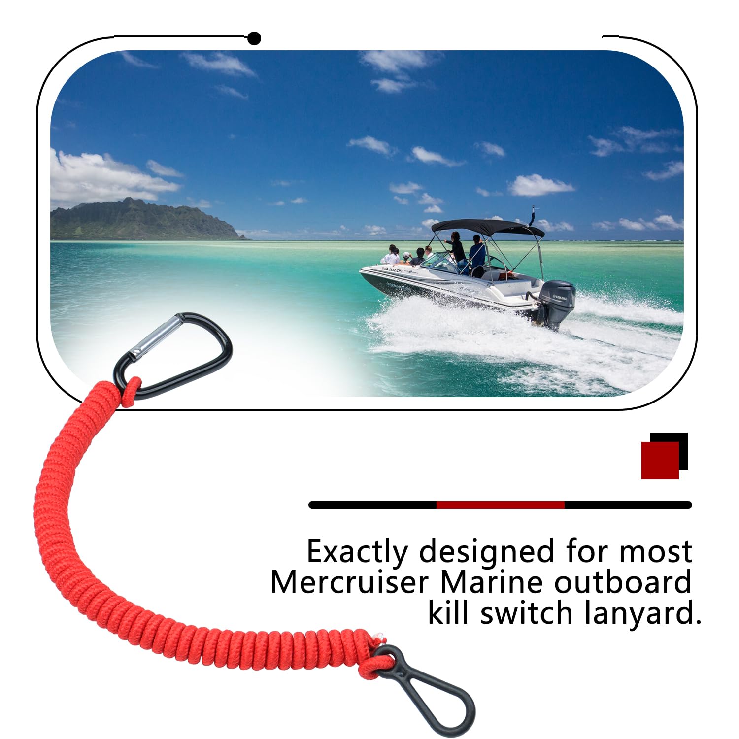 Snapklik.com : AFEISOL Boat Key Lanyard Fit Most Marine Outboard ...