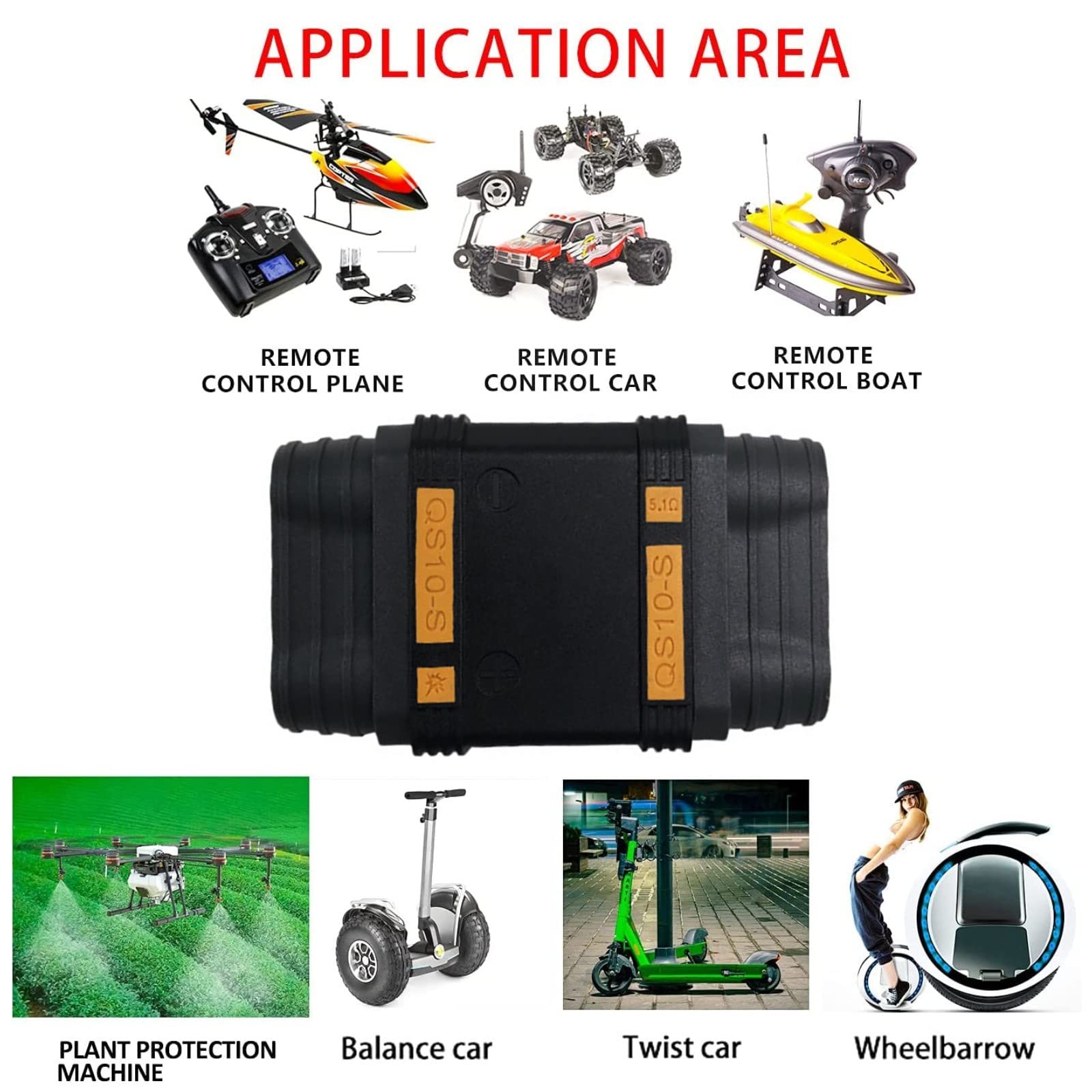 Snapklik.com : HTLNUZD QS10-S 180A Power Connector Anti-Spark Male Female 4Pin Signal Large ...