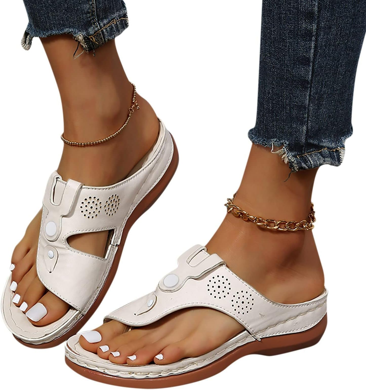 Amazon.com | Wedge Sandals for Women, Summer Slip on Slipper Casual ...