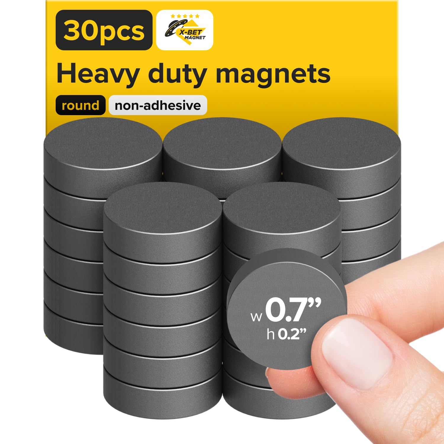 Craft Magnets - 18 mm (.709 inch) Round Disc Ceramic Magnets - Flat ...