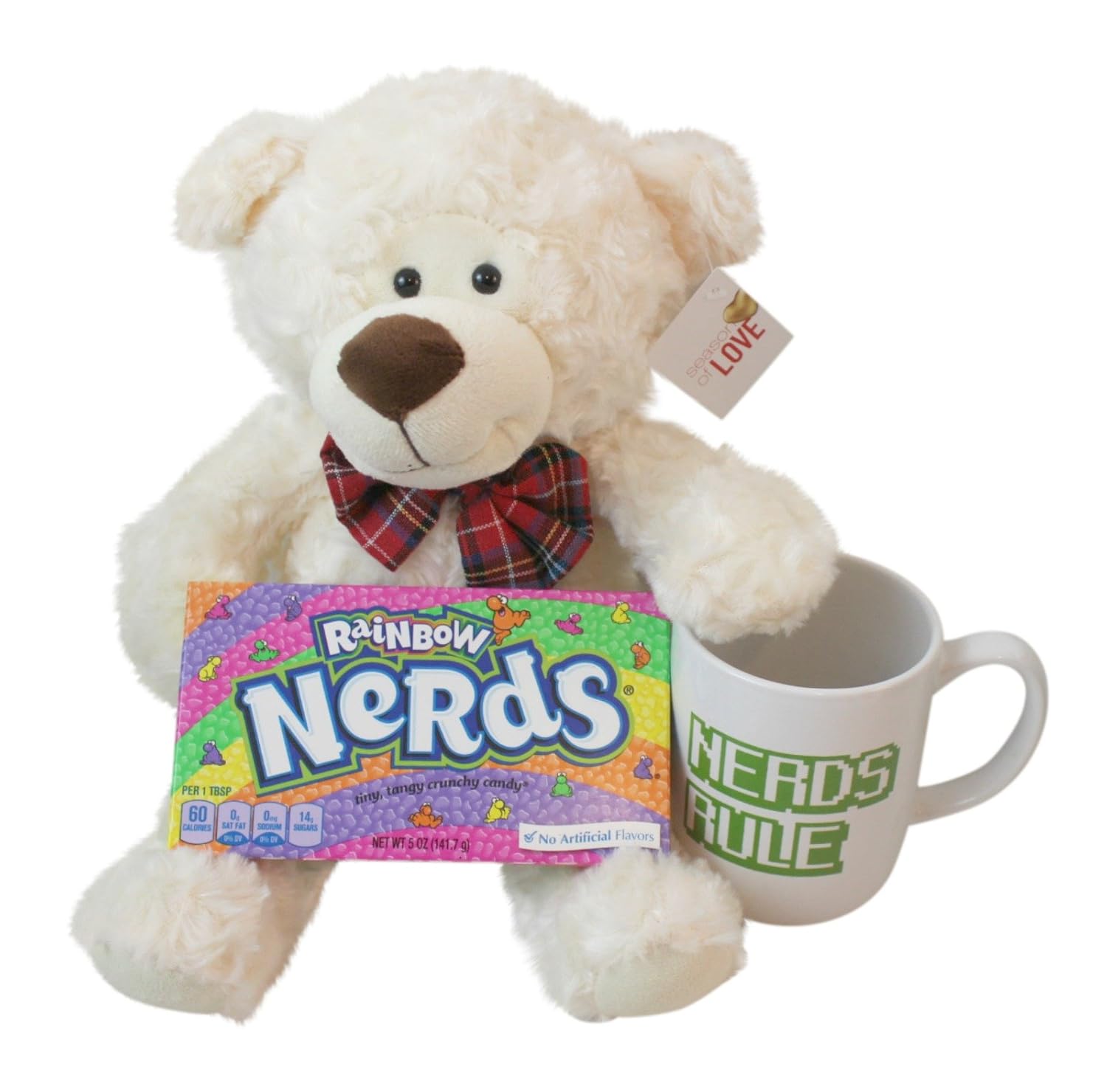 Amazon.com : 3 Pc Nerdy Themed Bundle: 10"" Nerdy Bowtie Teddy Bear ...