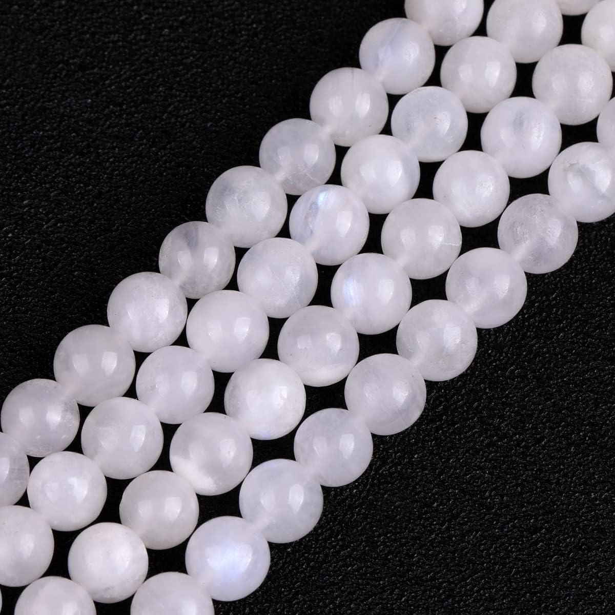 Amazon.com: Genuine Rainbow Moonstone Bead Flashy Fire Gemstone ...