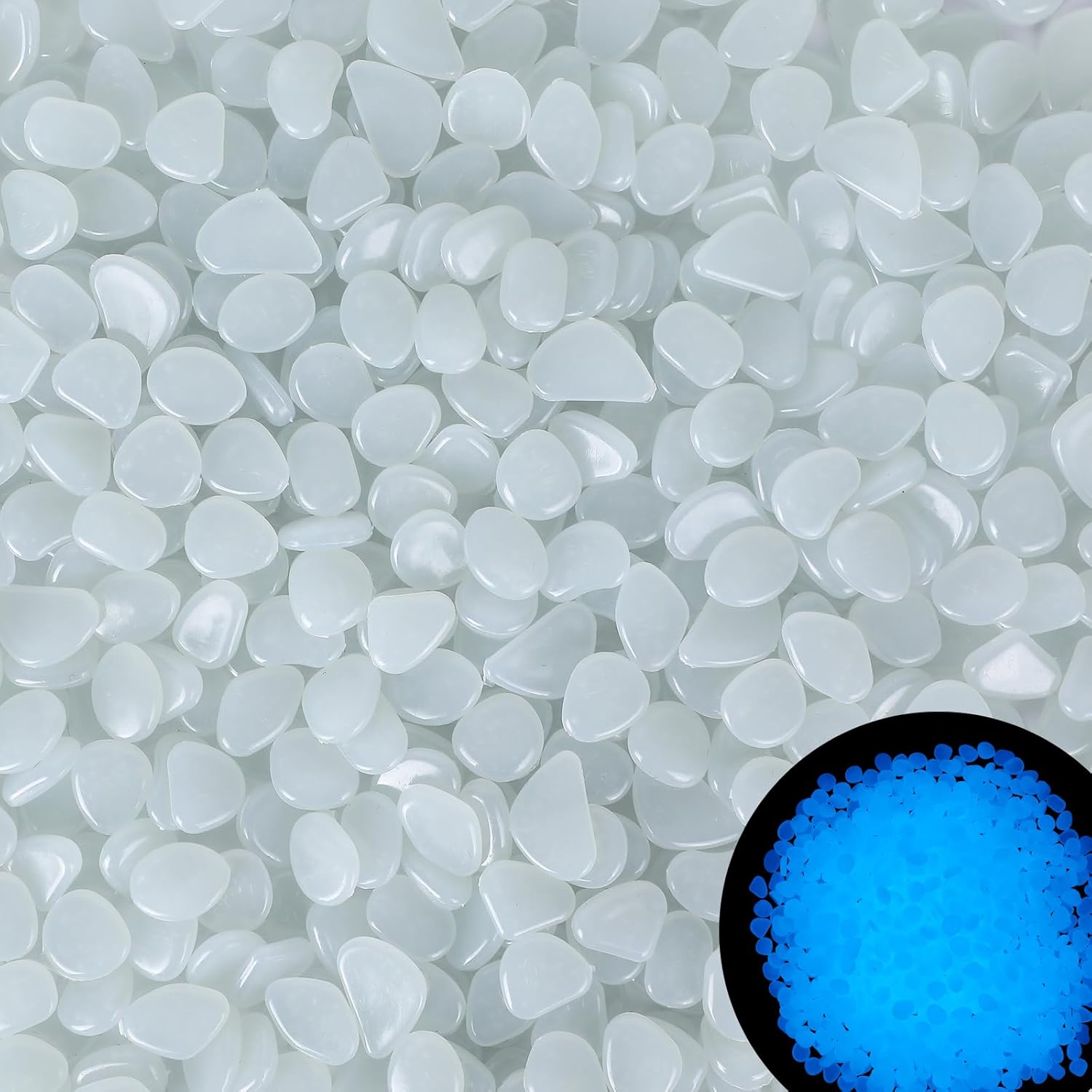 Amazon.com: 200pc Luminous Stone Glow Stones Pebbles Glow in The Dark ...