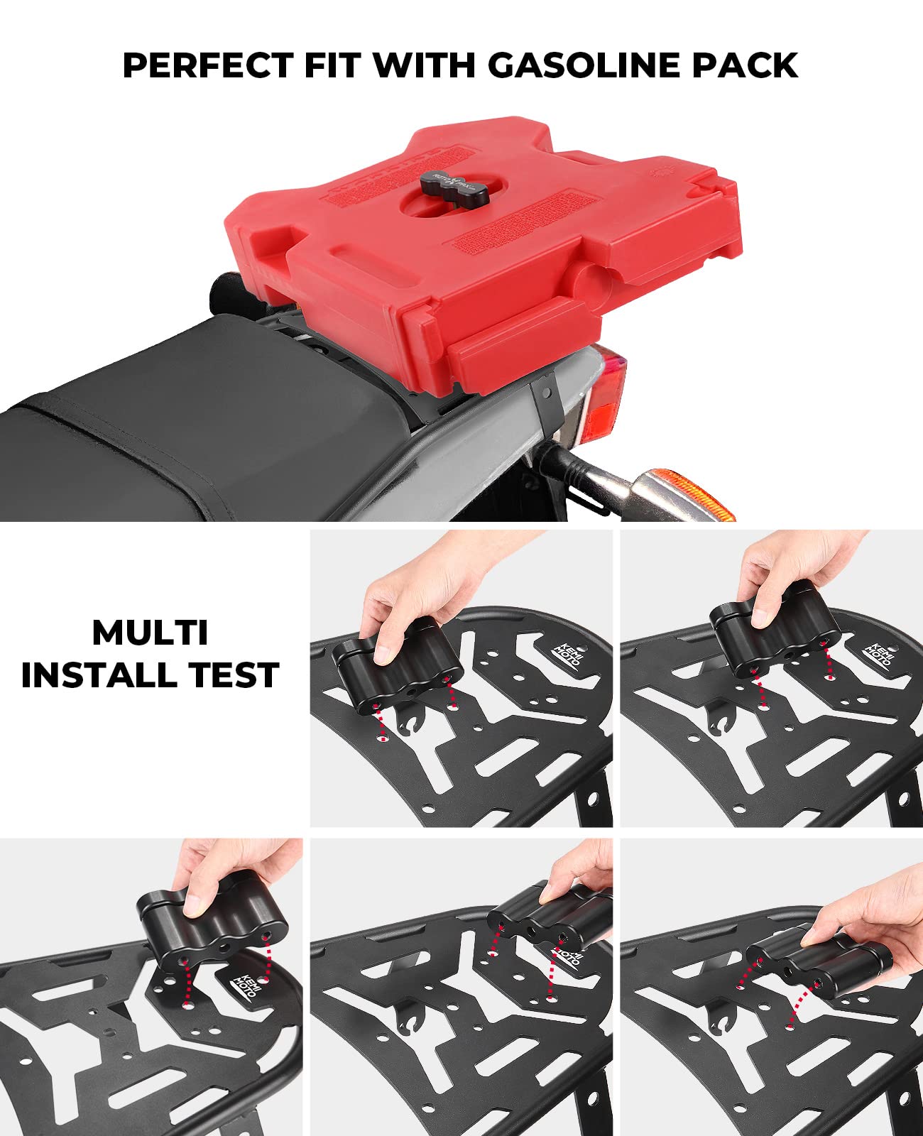 Snapklik.com : KEMIMOTO Motorcycle Rear Luggage Rack Compatible