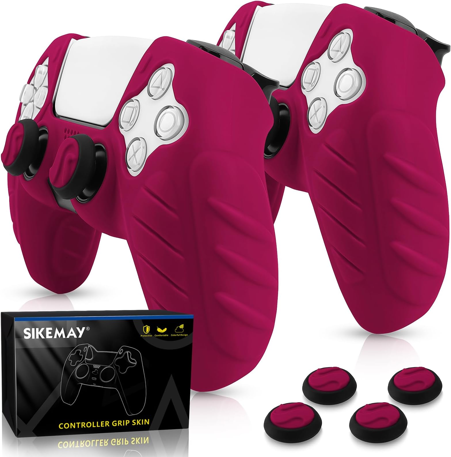 Amazon.com: SIKEMAY PS5 Controller Cover, 2Pcs Anti-Slip PS5 Controller ...