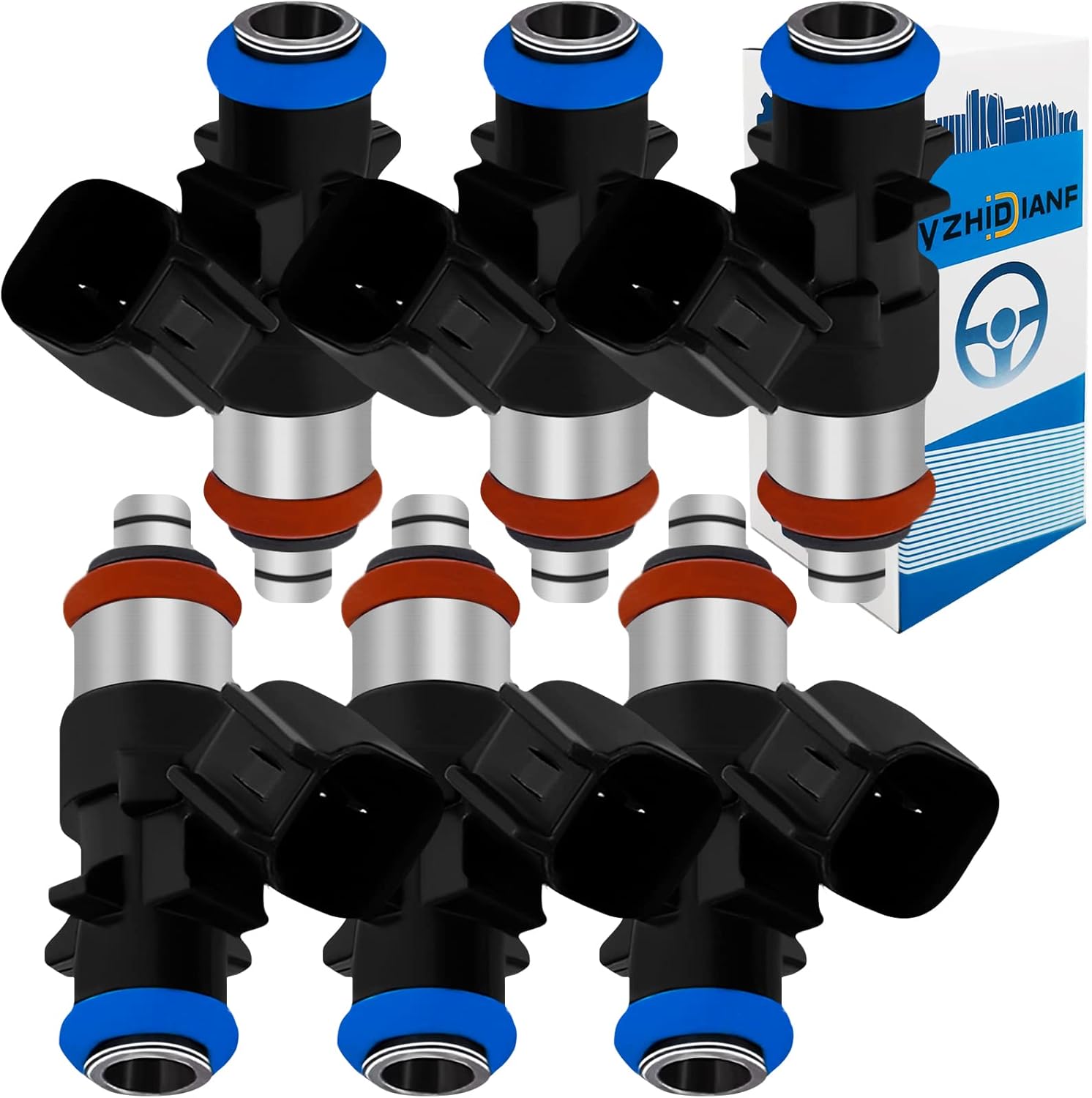 6 Pcs FJ1147 62410 Fuel Injector 0280158233 Fits For For:-Ram ProMaster ...