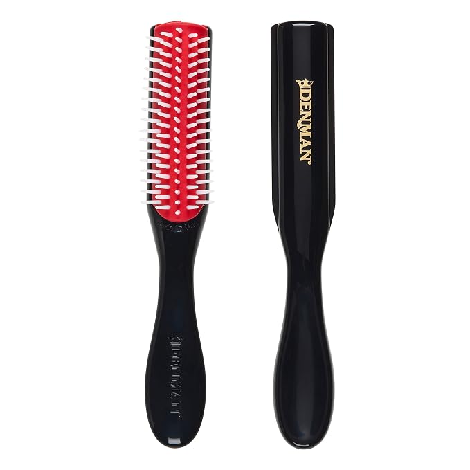 Amazon.com : Denman Curly Hair Brush D14 (Black) 5 Row Styling Brush ...