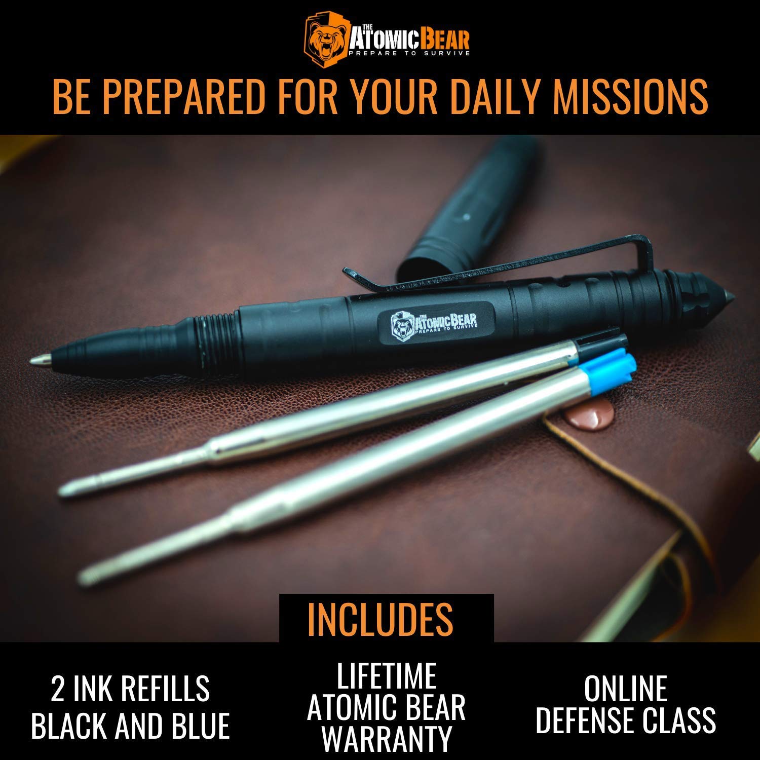 Buy The Atomic Bear Defender Pen - Ballpoint EDC Pens for Tactical Gear ...