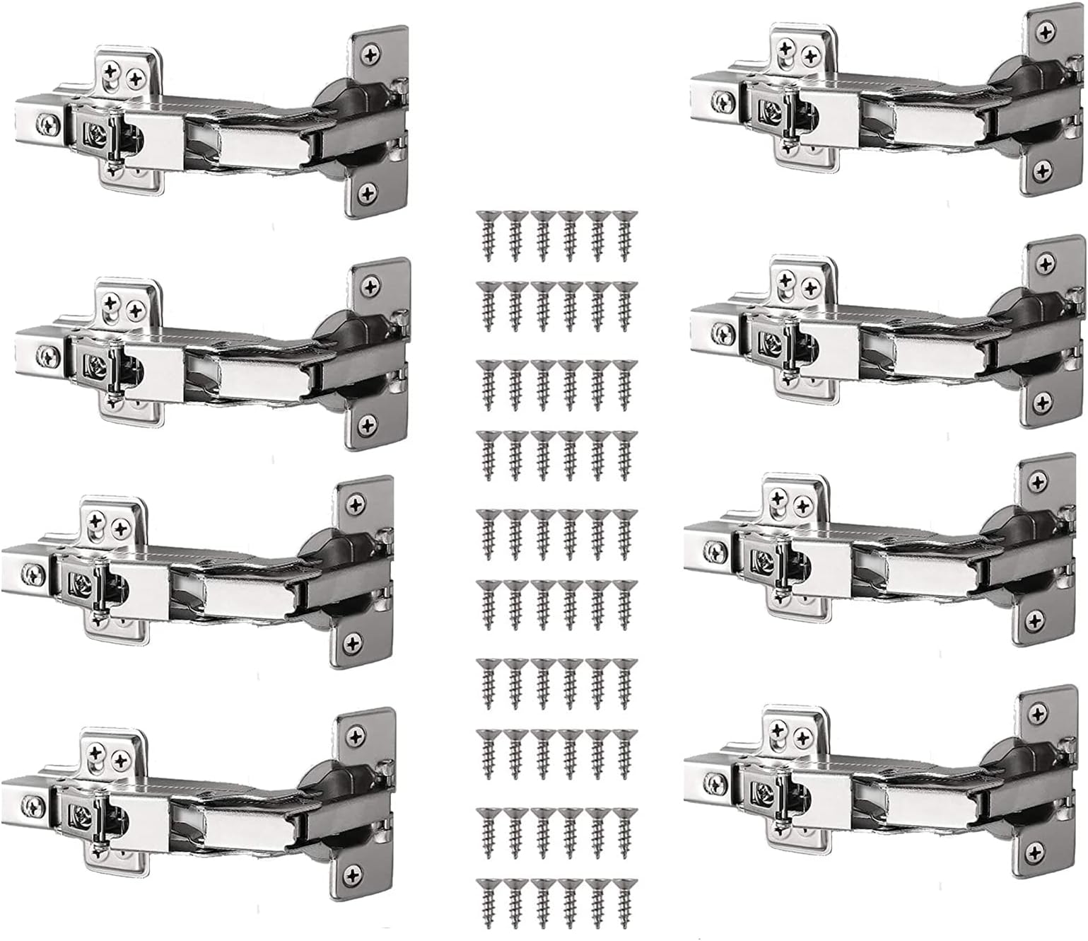 WOPPLXY 8 PCS 175 Degree Cabinet Hinges - Kitchen Cupboard Hinges Soft ...