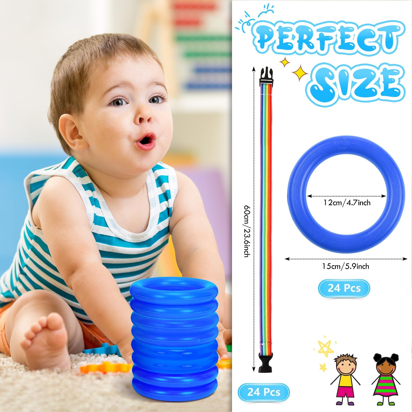 Snapklik.com : Motionchic 24 Sets Walking Rope For Preschool Toddlers ...