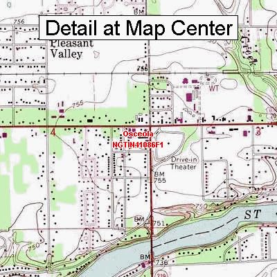 Amazon.com : USGS Topographic Quadrangle Map - Osceola, Indiana (Folded ...