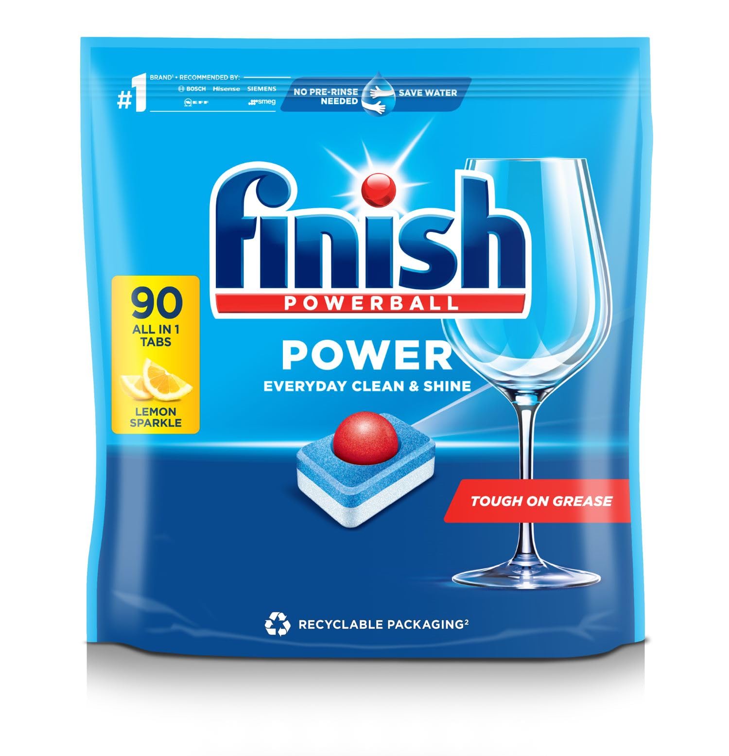 Finish All in One Dishwasher Tablets Regular Scent 90's(Packaging May ...
