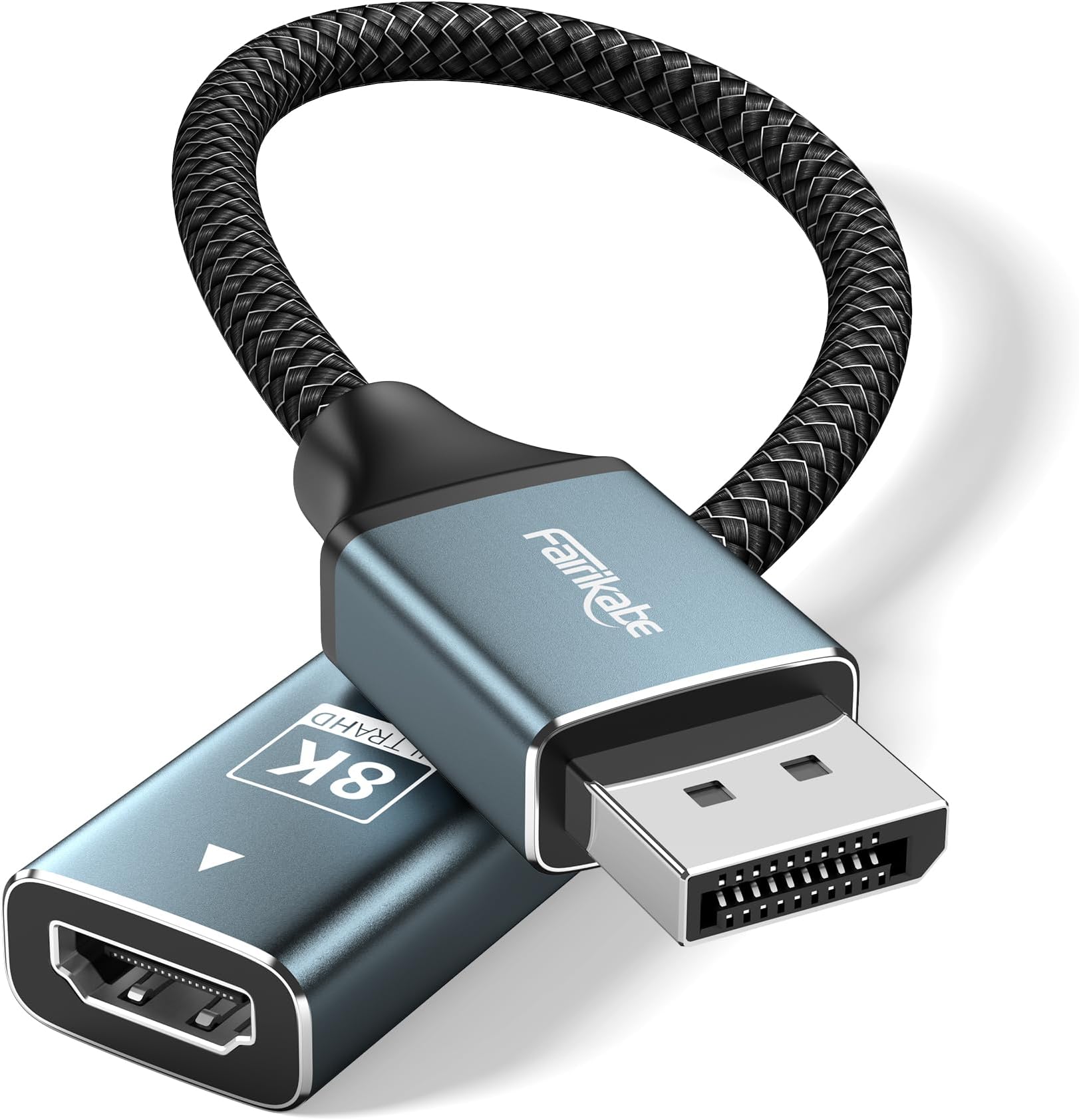 Adaptateur DisplayPort 1.4 vers HDMI 2.1 Actif, Adaptateur DP vers HDMI unidirectionnel 8K 60 Hz ...