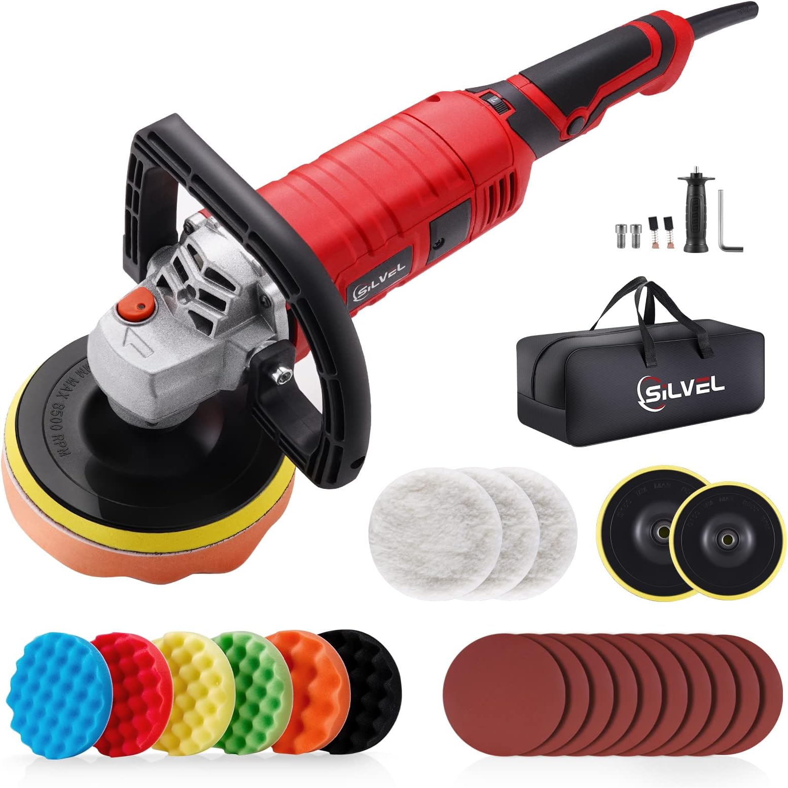 Amazon.com: SPTA Buffer Polisher, 7 Inch 180mm Rotary Polisher Car ...