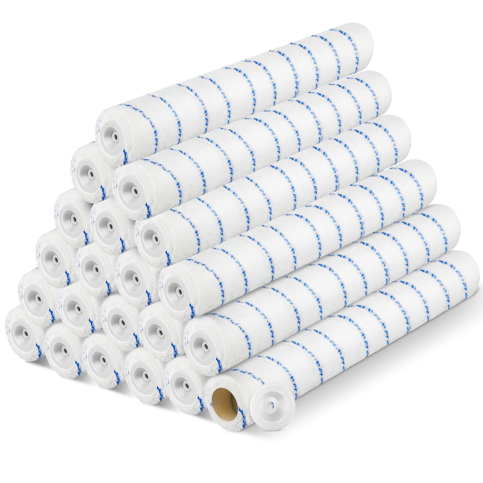 Amazon.com: Jinei 24 Pack 18 Inch Paint Roller Covers 3/8" Nap Roller ...