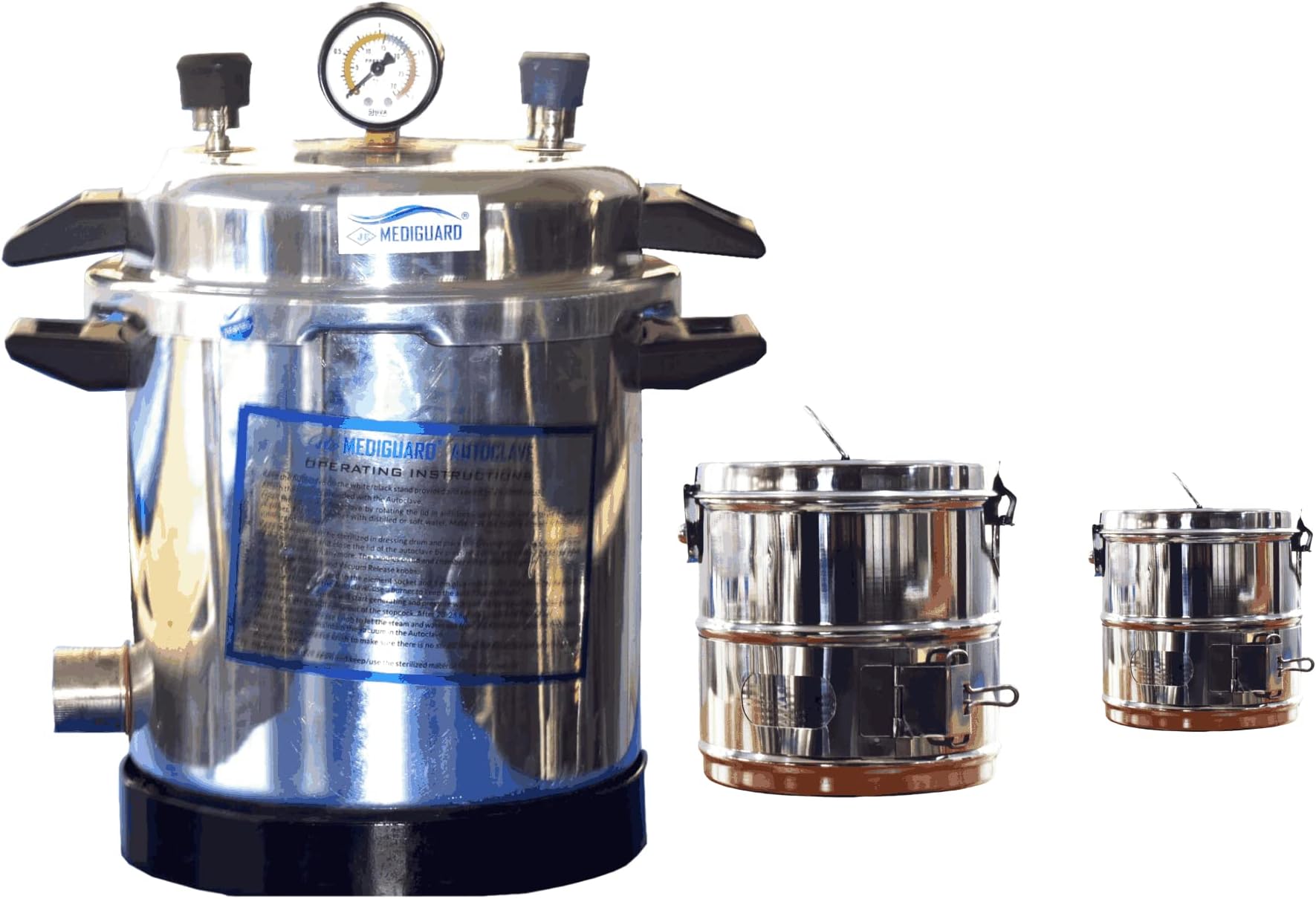 MEDIGUARD Autoclave Sterilizer Aluminium Pressure Cooker Type in Mirror ...