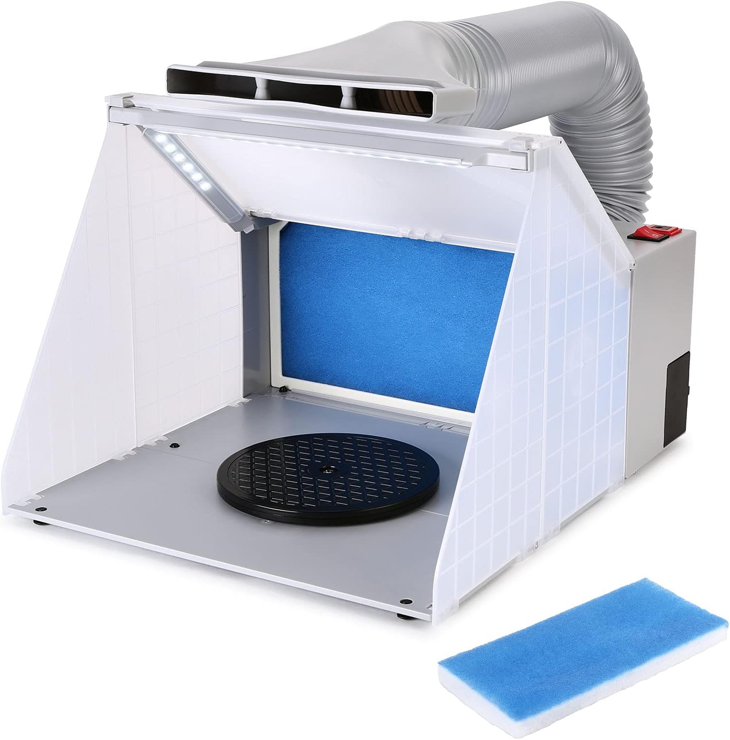 CO-Z Airbrush Spray Booth Fume Extractor & Bright Lighting, Craft Table ...