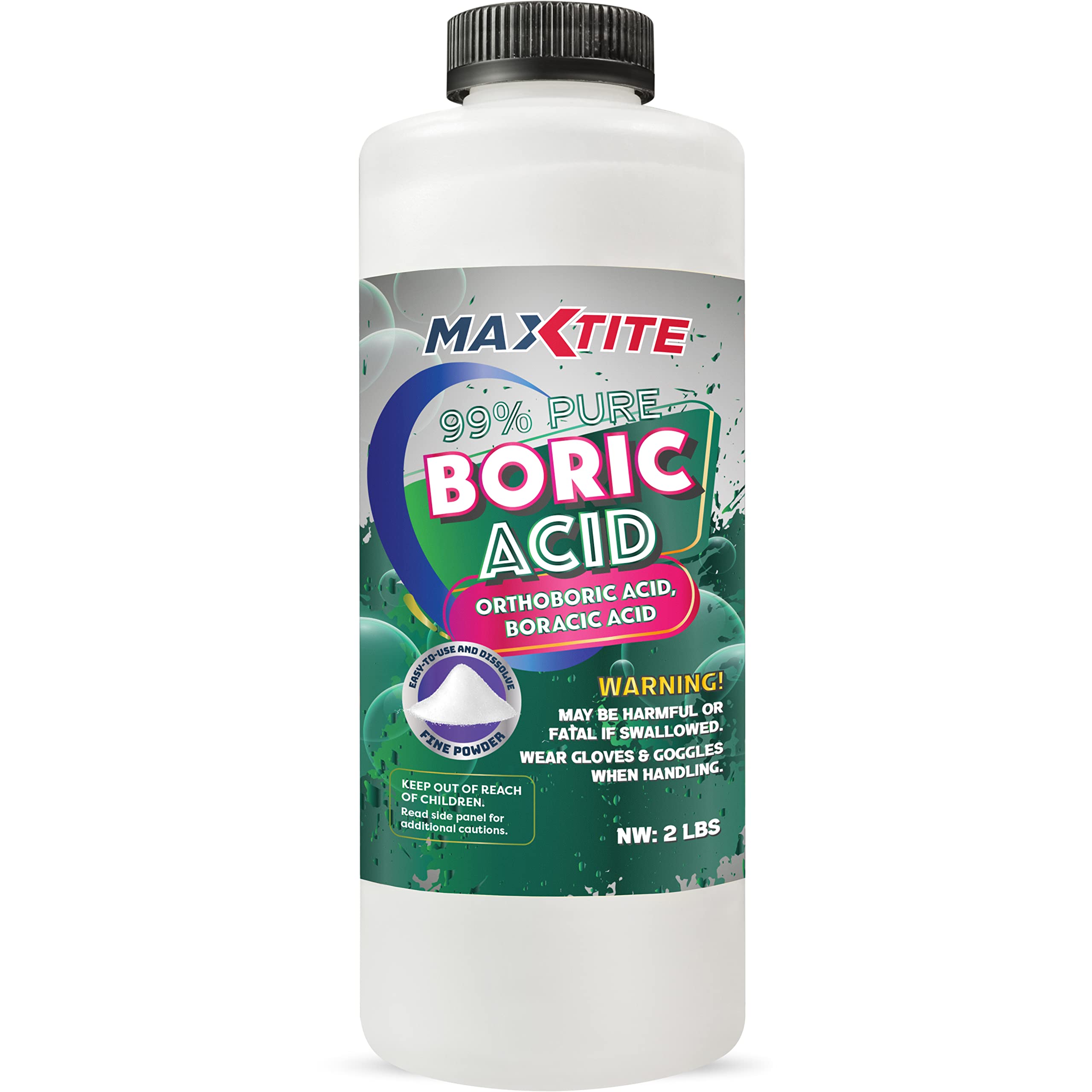 99% Pure Boric Acid - Fine Powder Form (2 lbs) - Premium Industrial ...