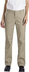 Amazon.com: Dickies Womens FP322 Industrial Flat Front Pant-KHAKI-18x26 ...