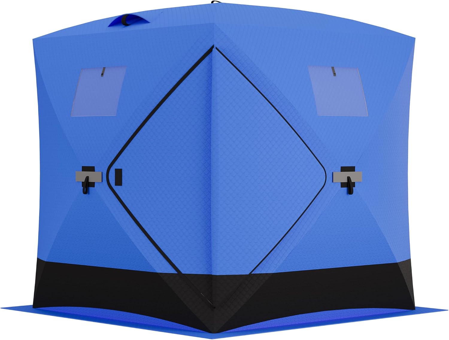 3-4 Person Ourdoor Portable Ice Shelter Insulated Pop-Up Ice Fishing ...