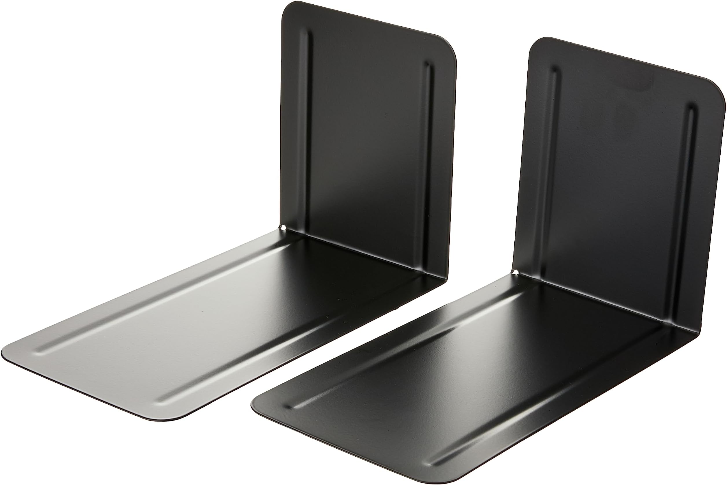 Set of 4 Metal Book Ends by HEALUA - Heavy Duty Bookends with Anti ...
