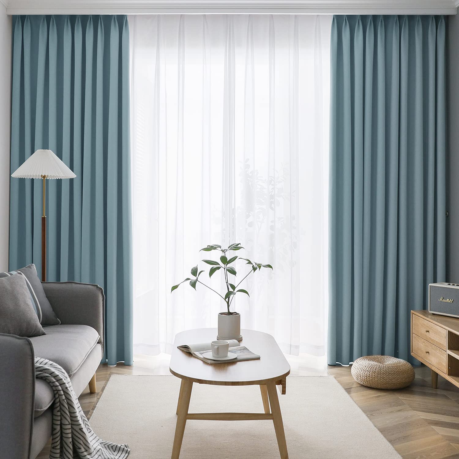 Amazon｜AIFY カーテン 4枚セット 1級 遮光 小窓 ドレープカーテン UVカット 形態記憶加工済み 断熱 節電対策 昼夜目隠し 保温 おしゃれ 洗える 洗濯機対応 (カーテン2枚 ...