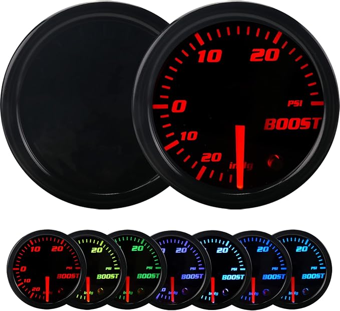 Amazon.com: Boost Gauge - 7 Color 30 PSI Electronic Turbo Boost Vacuum ...