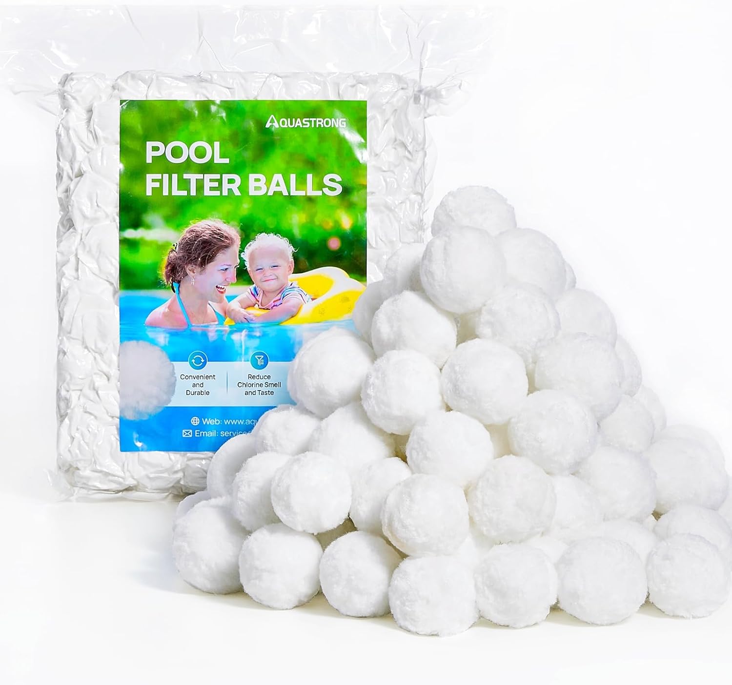 Amazon.com : AQUASTRONG Pool Filter Balls for Sand Filters, 3.1 lbs ...