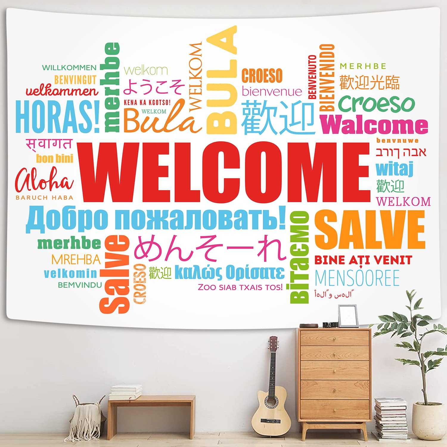 Amazon.com: Welcome Tapestry Welcome Words in Different Languages ...