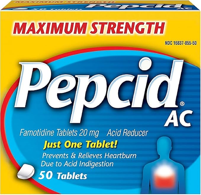 Amazon.com: Pepcid Max Strength Table Size 50ct Pepcid Max Strength ...