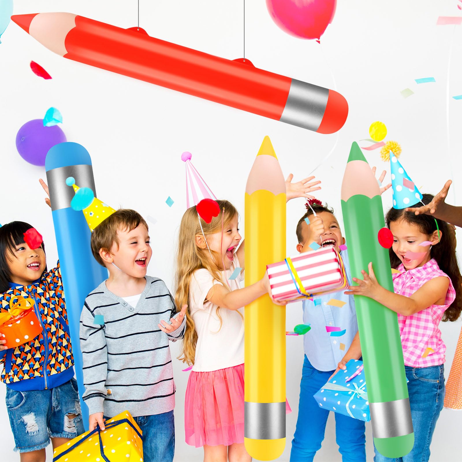 Snapklik.com : Blueweenly 12 Pcs Giant Large Inflatable Pencil Balloon ...