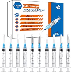 Amazon.com: 10 Pack 3ml Disposable Syringe with Needle 23Ga 1.5 Inch, Luer Lock Syringes ...