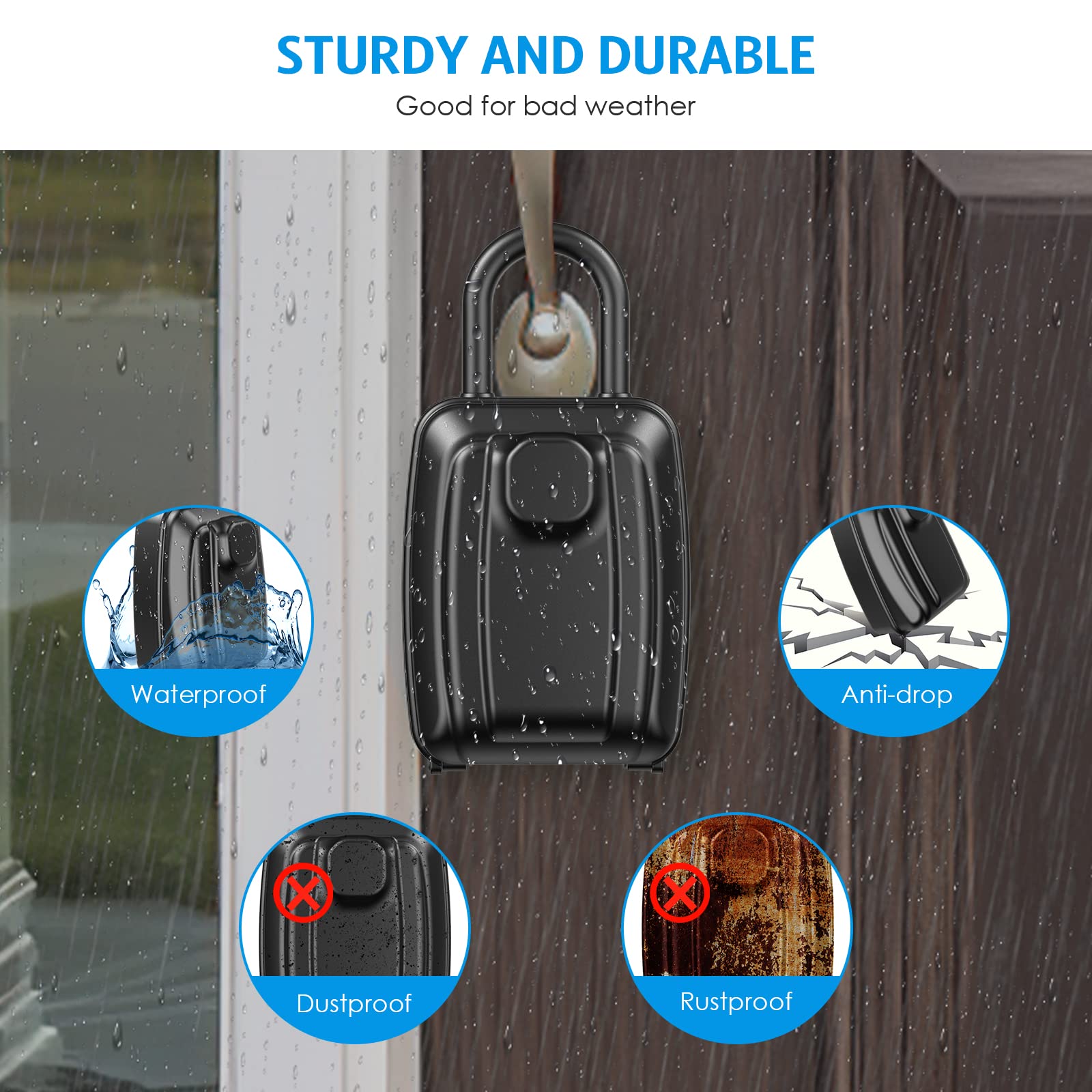 Snapklik.com : AMIR Key Lock Box Extra Large, Push Button Combination ...