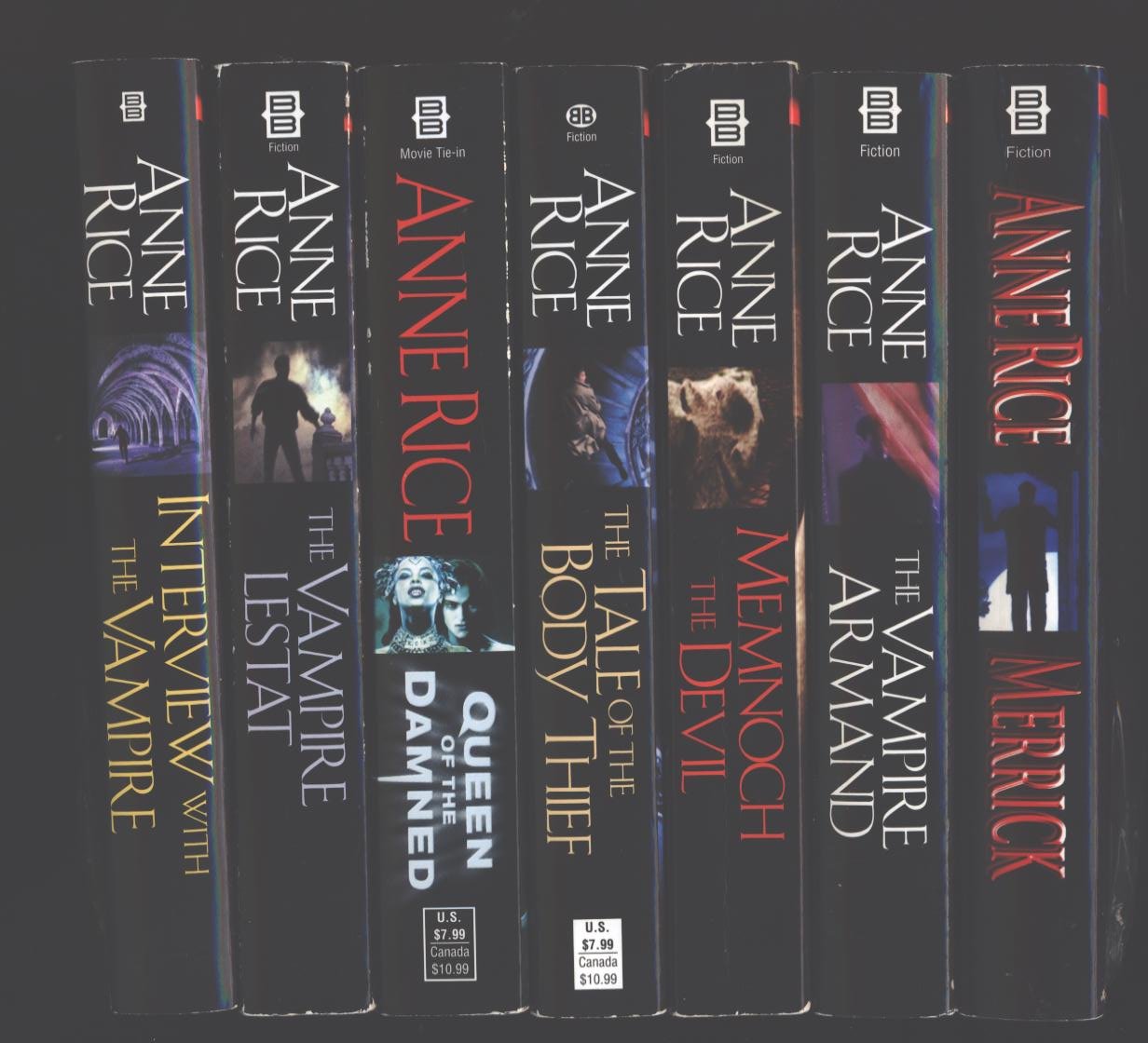 Anne Rice 7 Book Set "Interview with the Vampire", "The Vampire Lestat ...