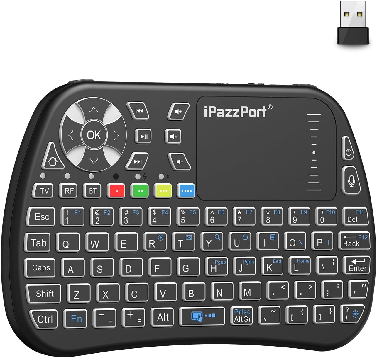 Amazon.com: Rii (Upgraded) 2.4GHz Mini Wireless Keyboard with Touchpad ...