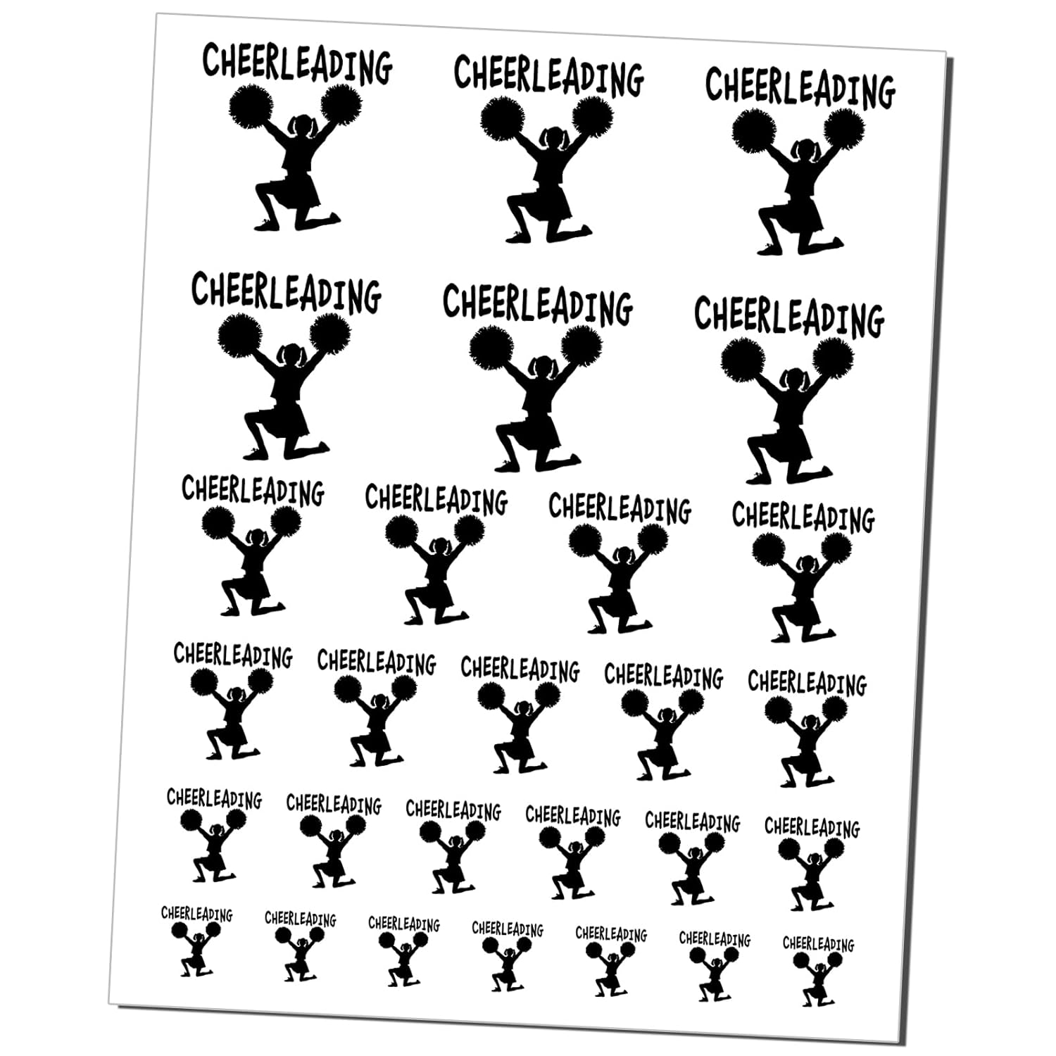 Amazon.com : Cheerleading Cheerleader Fun Text Temporary Tattoo Water ...