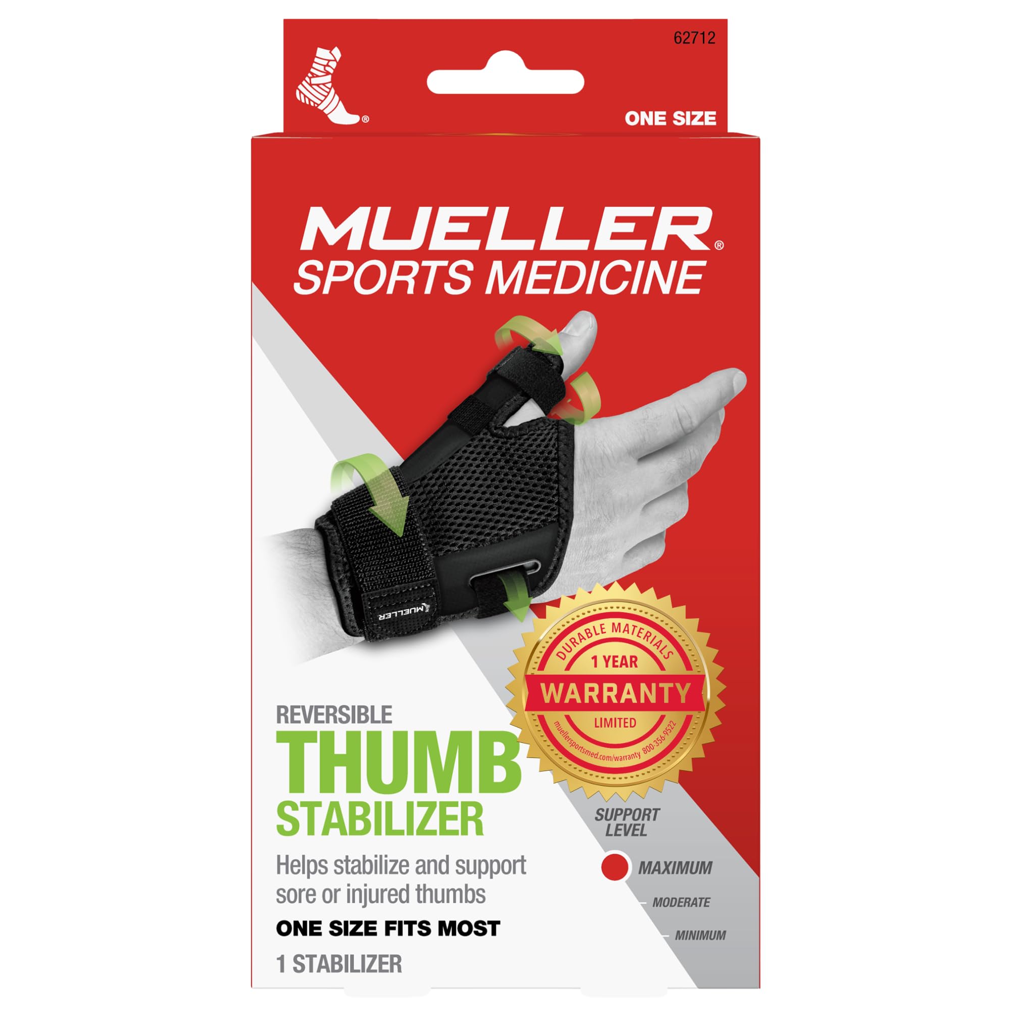 Snapklik.com : Sports Medicine Adjust-to-Fit Thumb Stabilizer, Thumb ...