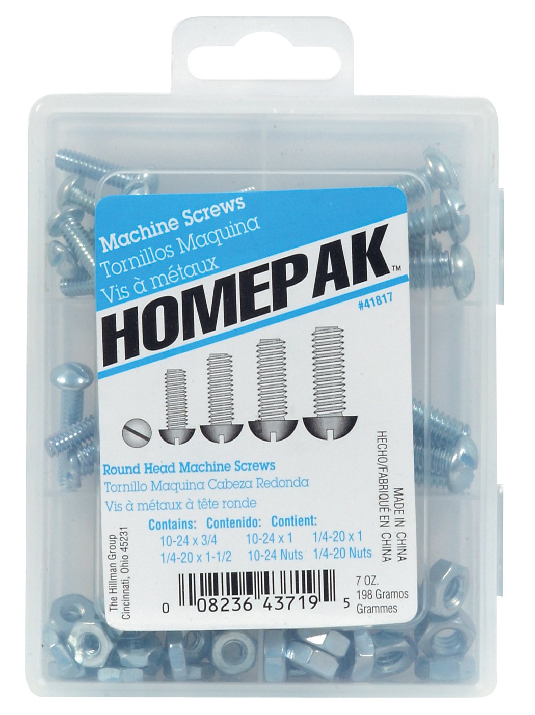 Amazon.com: HOMEPAK 41817 Machine Screw Kits, 1 inches, No Color ...