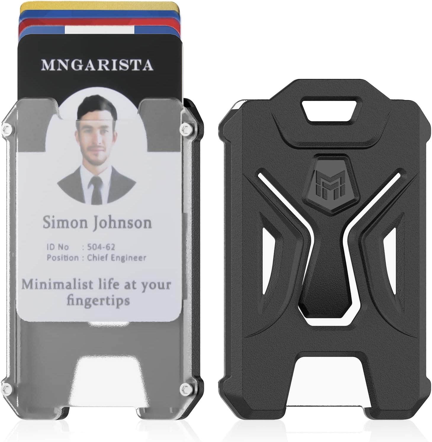 MNGARISTA 2 Pack Heavy Duty Badge Holder, Vertical ID Card Holder for ...