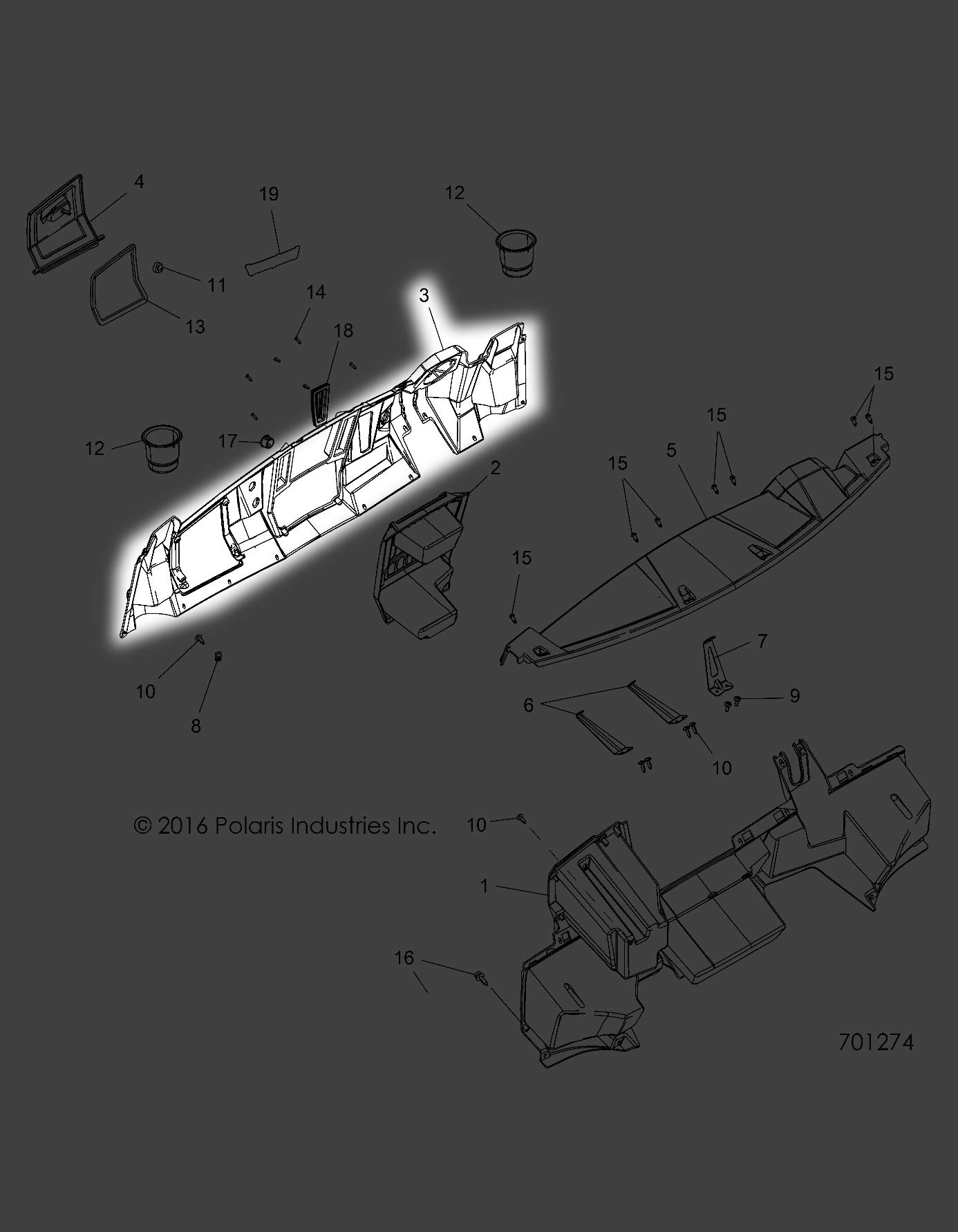 Amazon.com: Polaris Ranger Dash Panel Kit, Lower, Ranger Northstar ...