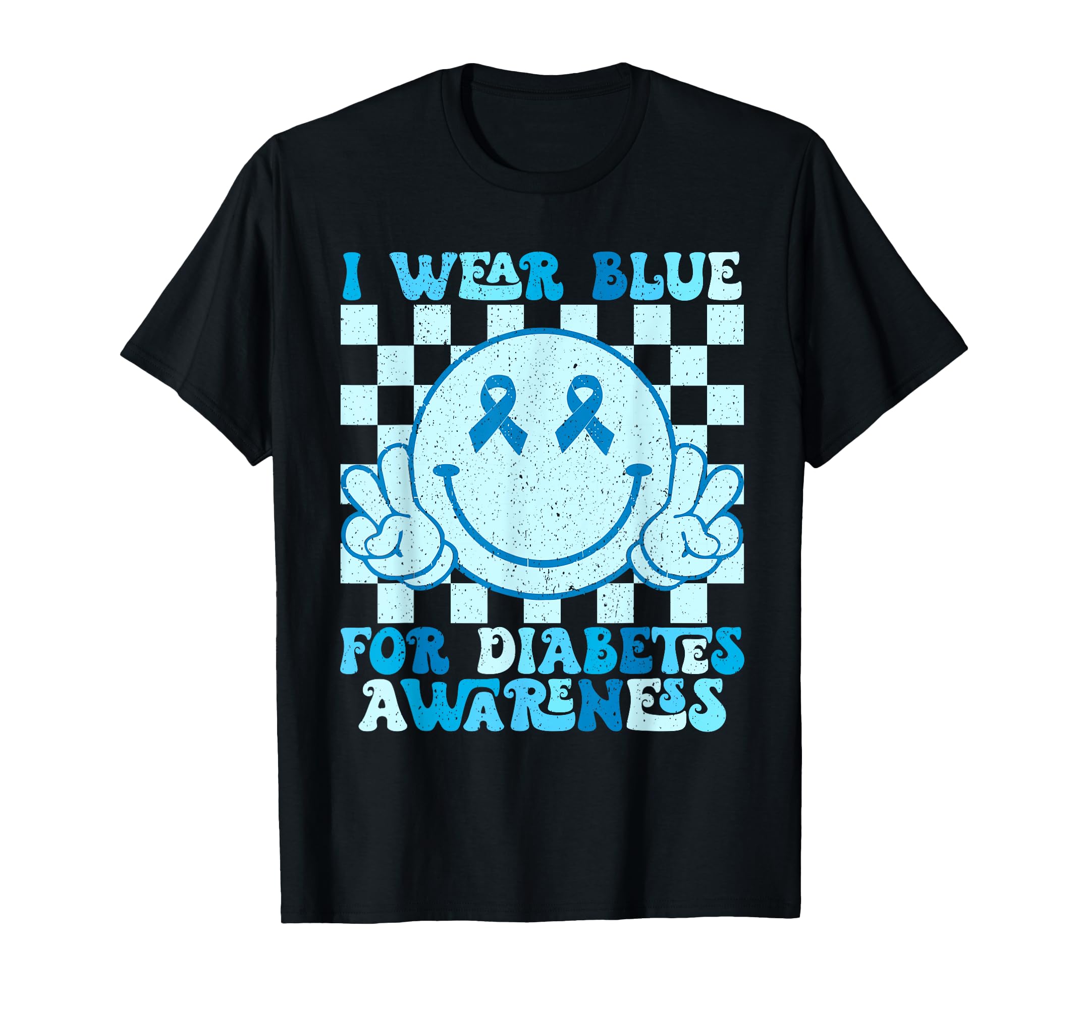 Amazon.com: I Wear Blue For Diabetes Awareness month Smile Face ...